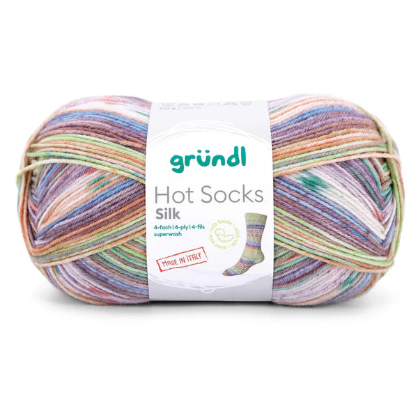 Hot Socks SILK 2025 /Gründl/ 4-ply sock yarn 100g #04 – LatvianCrafts